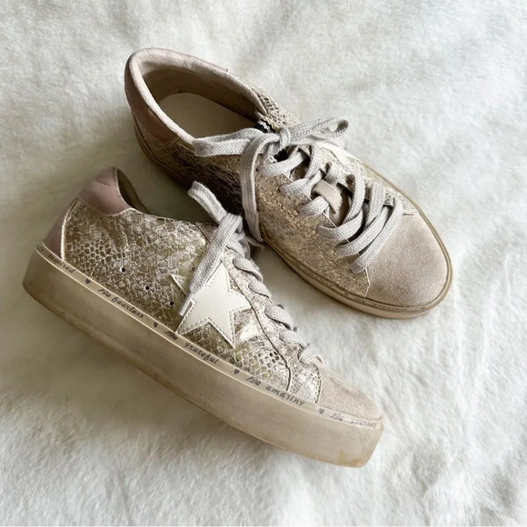 ShuShop | Shoes | Shushopwomens Reba Gold Snake Chunky Sneaker Size 75 | Poshmark